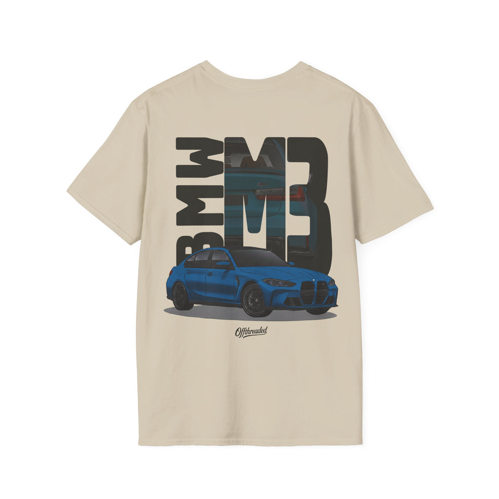 BMW M3 Minimalist Graphic Tee Blue - Offthreaded