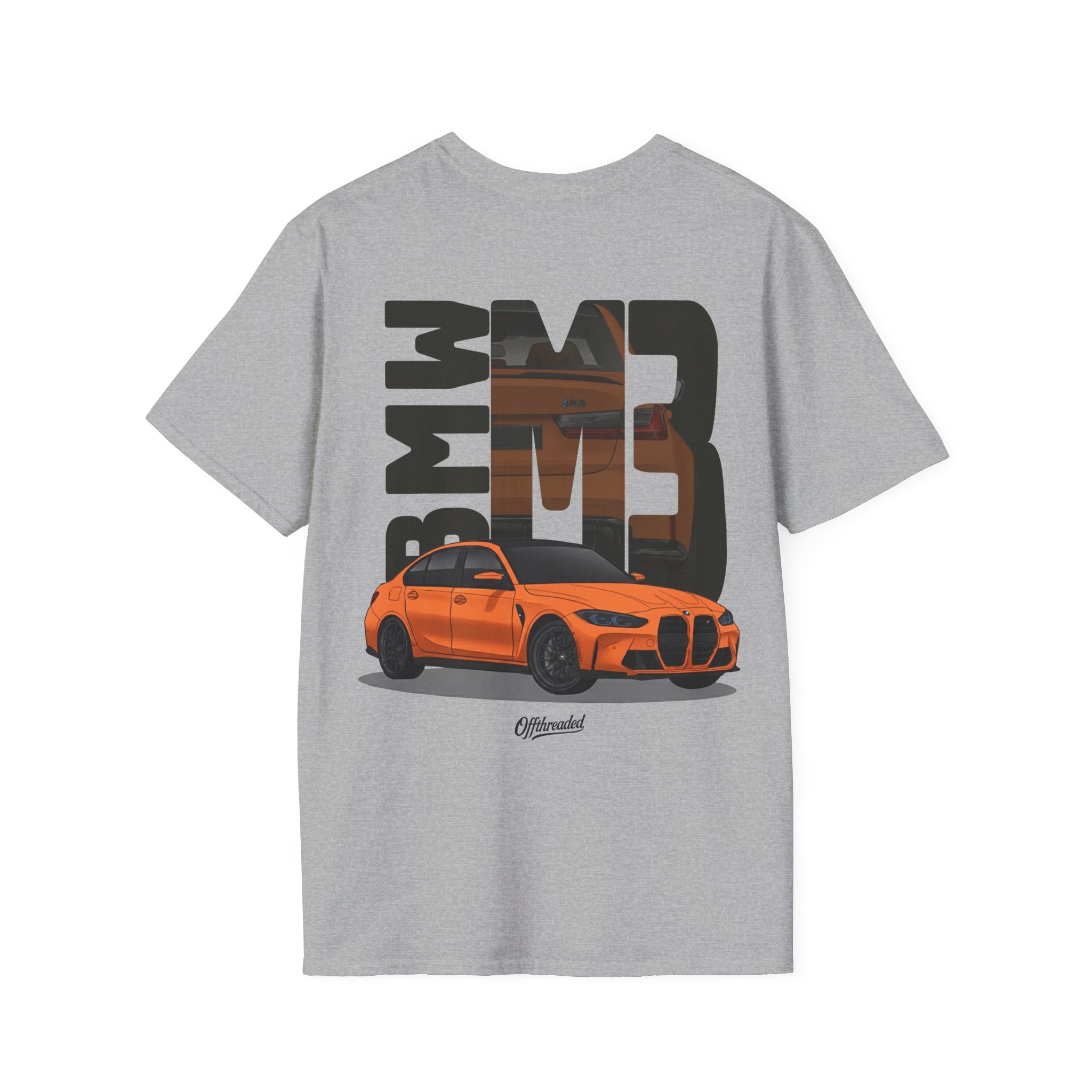 BMW M3 Minimalist Graphic Tee Orange - Offthreaded